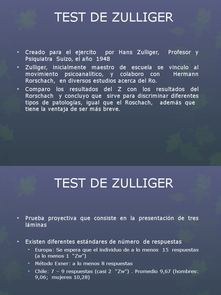 Test de Zulliger | PDF