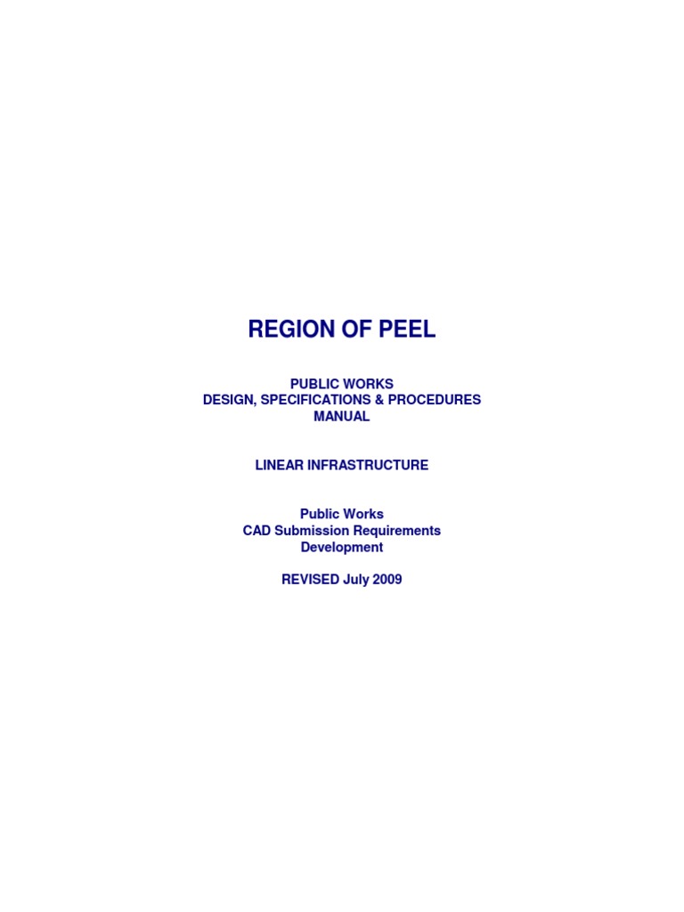 Peel Region CAD Standards | PDF | Computer Aided Design | Geodesy