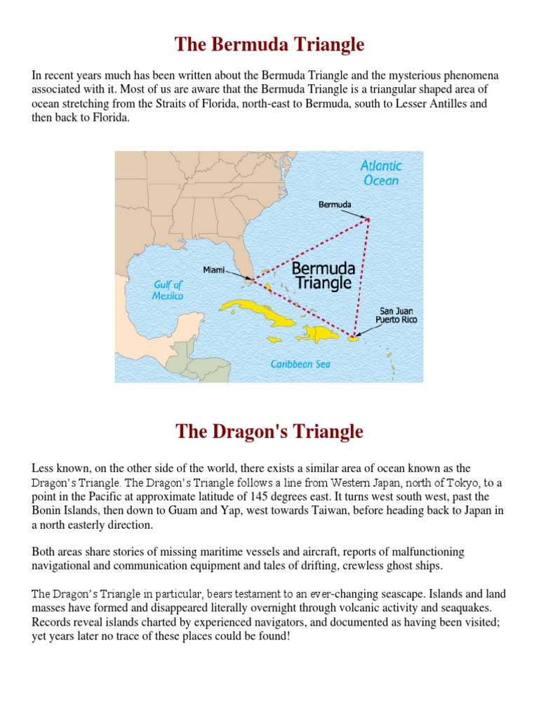 Bermuda and Dragon Triangle | PDF | Nature