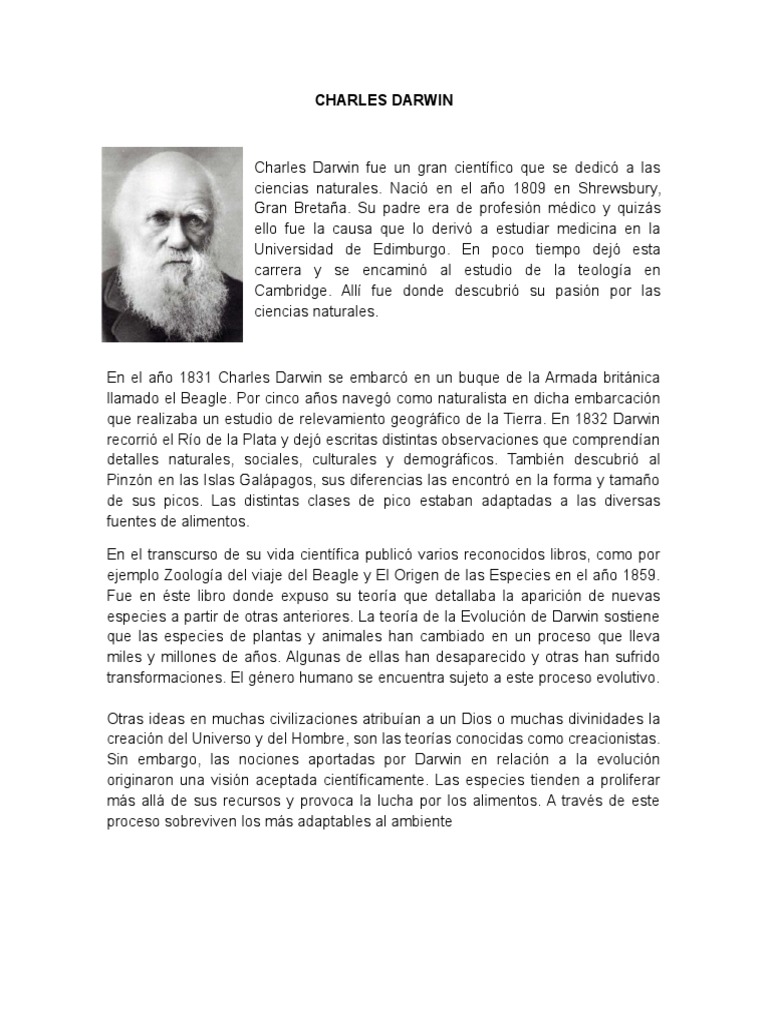 Charles Darwin | PDF | Charles Darwin | Herramientas