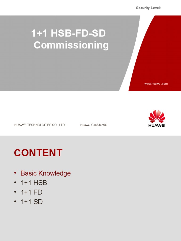 1+1 HSB-FD-SD Commissioning: Security Level | PDF | Radio Technology ...