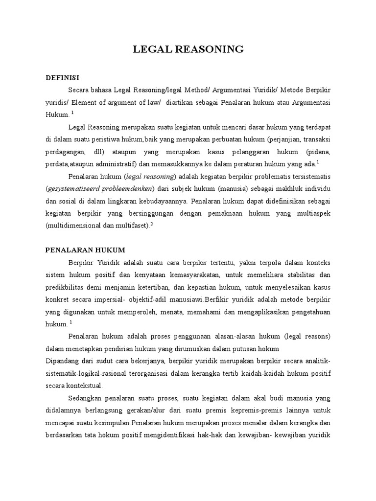 Legal Reasoning | PDF