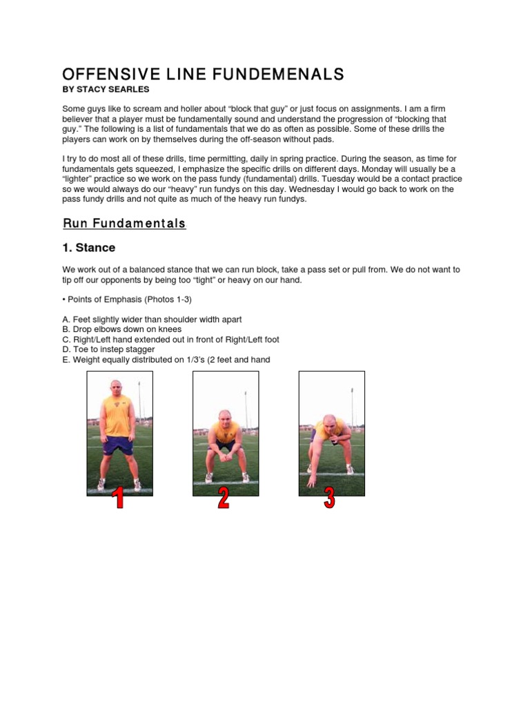 Offensive Line Fundemenals | PDF | Auburn Tigers Football ...