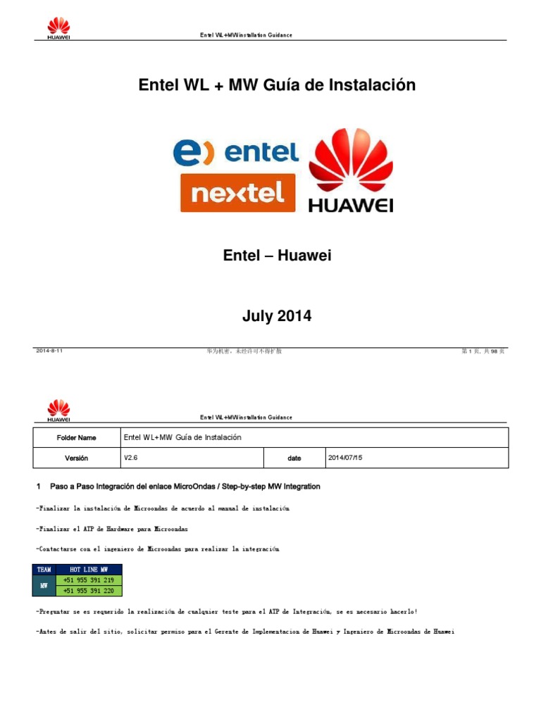 Guía de Instalación de Cortafilos Entel | PDF | Telecomunicaciones ...