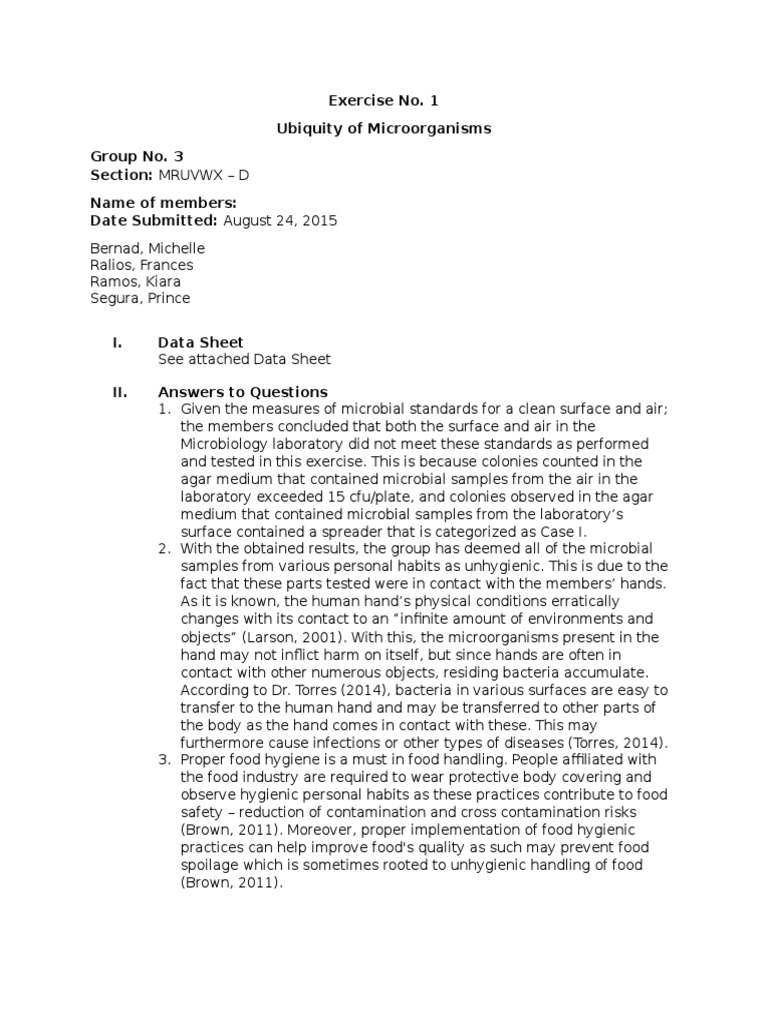 Microbial Ubiquity in Laboratory Settings | PDF