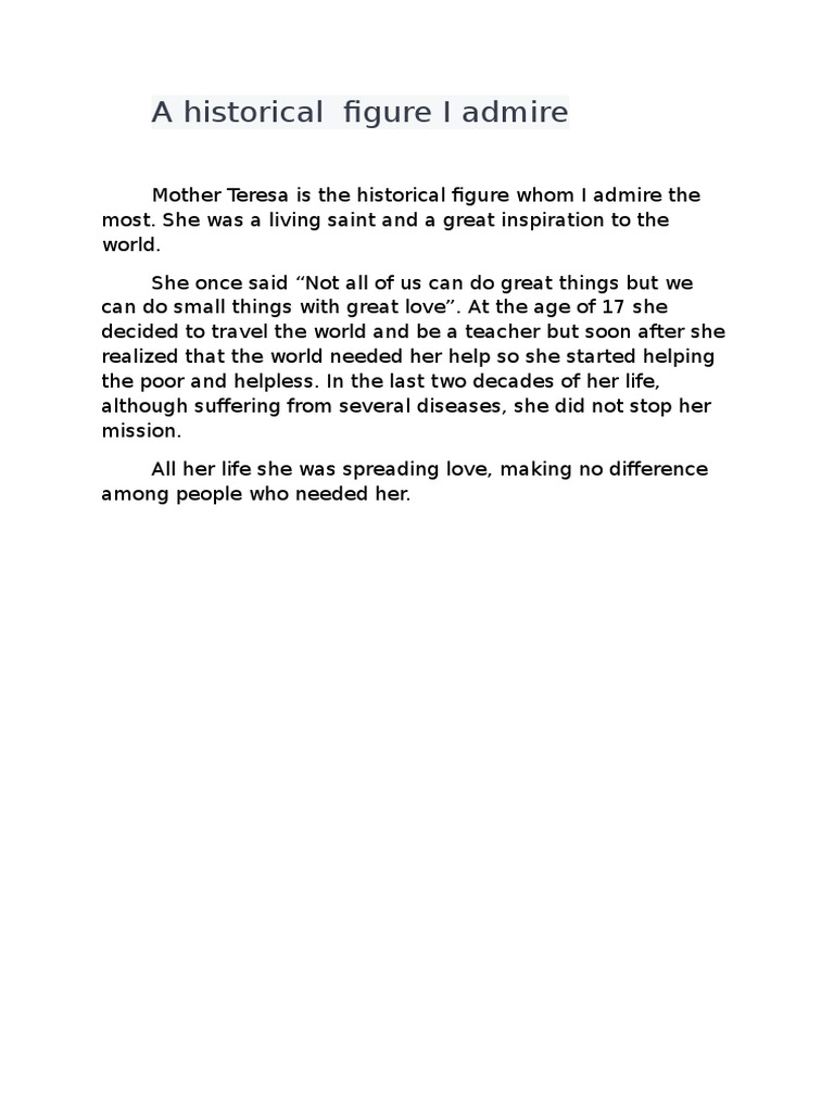 A Historical Figure I Admire | PDF