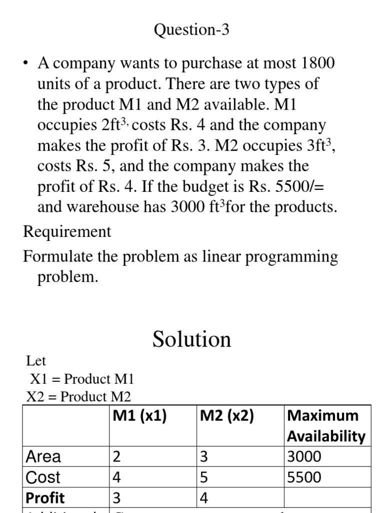 Linear - Prog Q 3 4 | Download Free PDF | Loss Function | Linear Programming