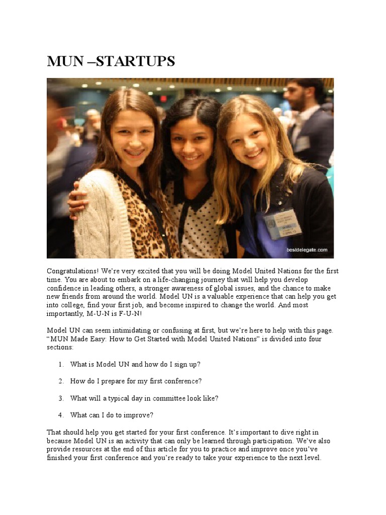 Model UN Guide for Beginners | PDF | Public Sphere | Government