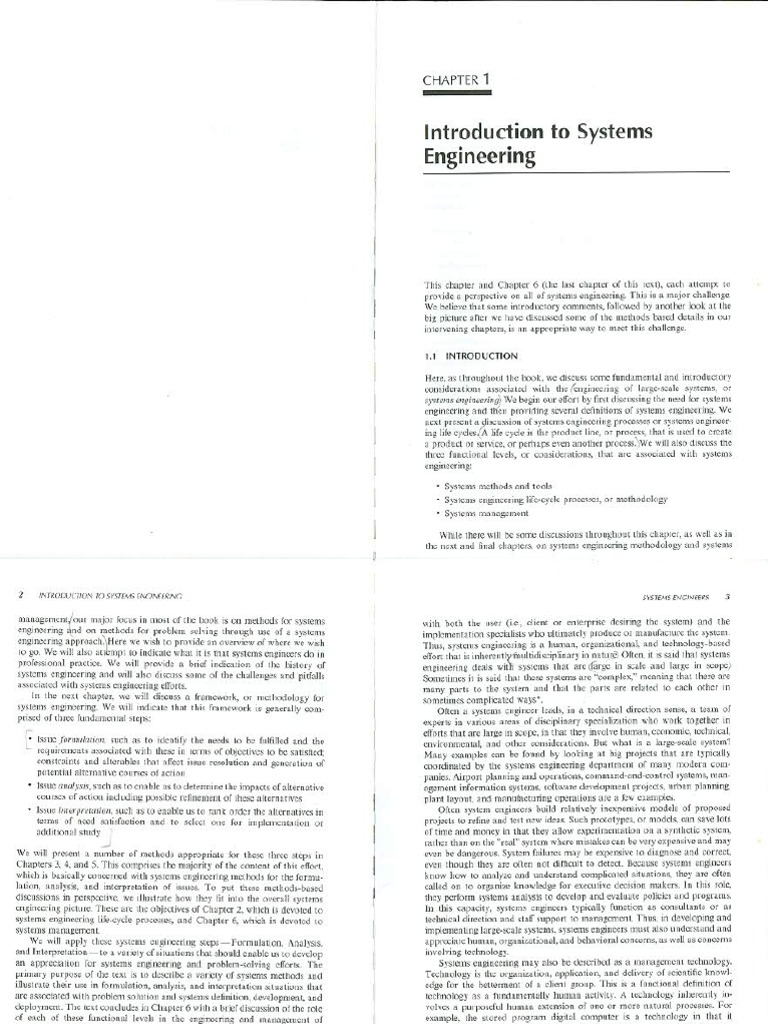Introduction To Systems Engineering | PDF