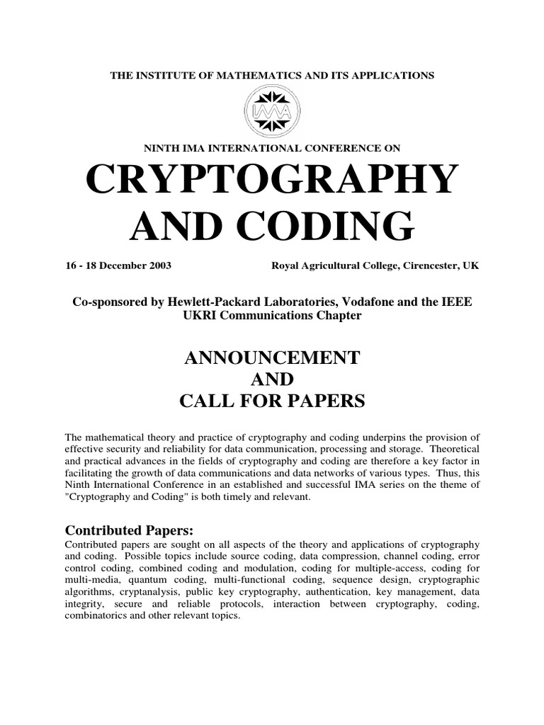 Cryptography & Coding | PDF | Cryptography | Digital Technology
