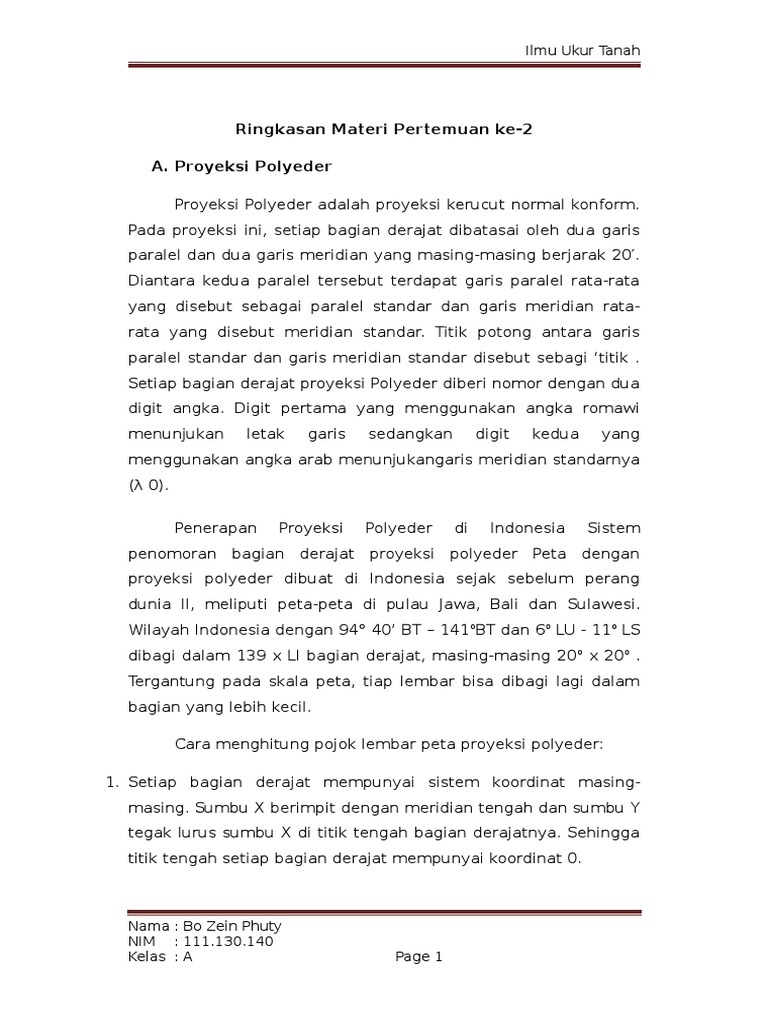 Proyeksi Polyeder | PDF