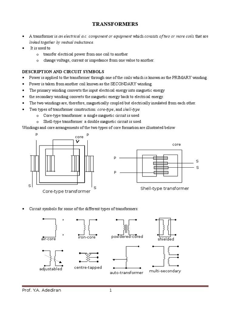 Transformers: Linked Together by Mutual Inductance | PDF | Transformer ...