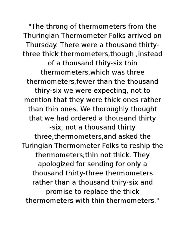 The Throng of Thermometers | PDF | History