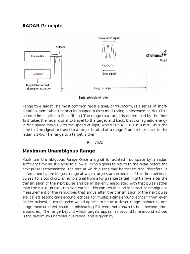 Maximum Unambiguous Range in Radar | PDF