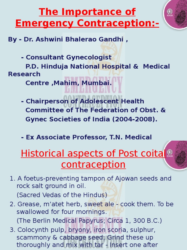 L The Importance of Emergency Contraception | PDF | Birth Control ...