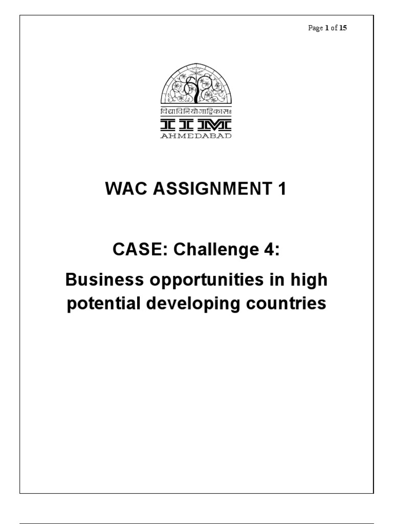 Wac Assignment 1: Page 1 of 15 | Download Free PDF | Outsourcing ...