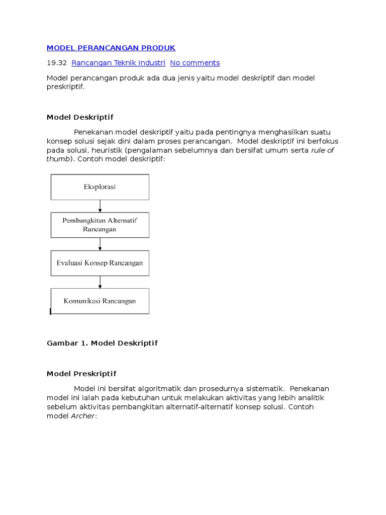 Model Perancangan Produk | PDF | Seni