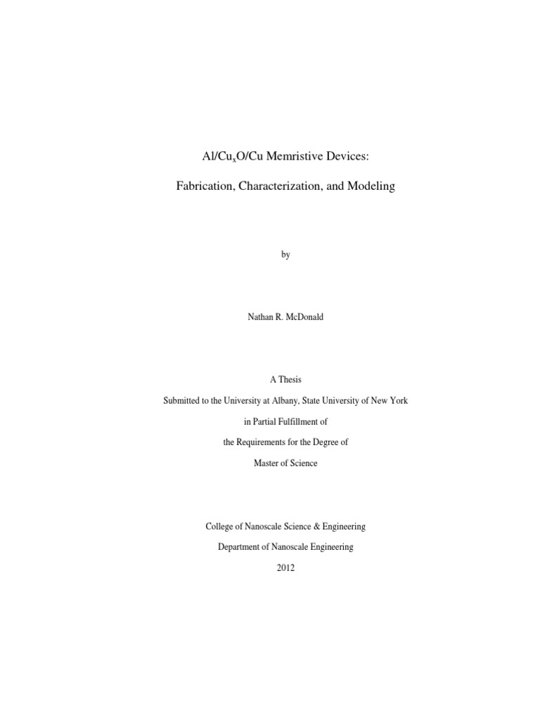 Memristive Devices Fabrication, Characterization, and Modeling | PDF | Random Access Memory ...