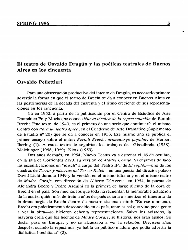 El Teatro de Osvaldo Dragún - 96 | PDF | Teatro | Suspense (Género)