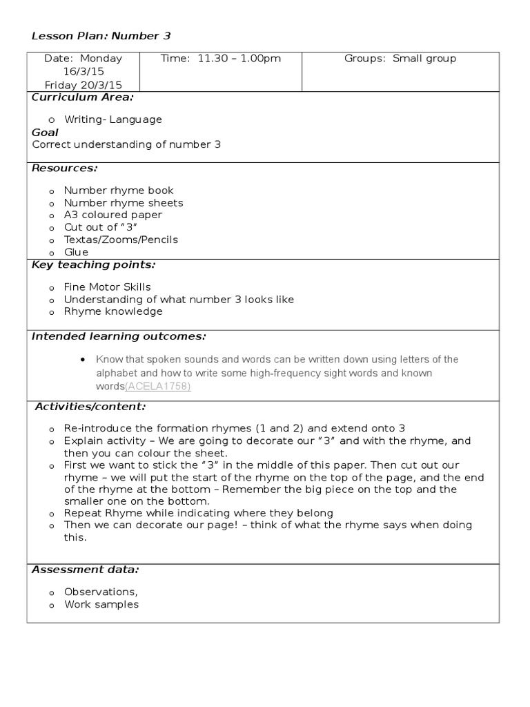 Lesson-Plan-Number 3 | PDF