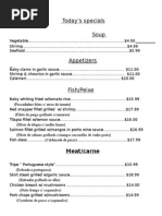 Mozambik Restaurant Menu & Prices | PDF | Curry | Steak