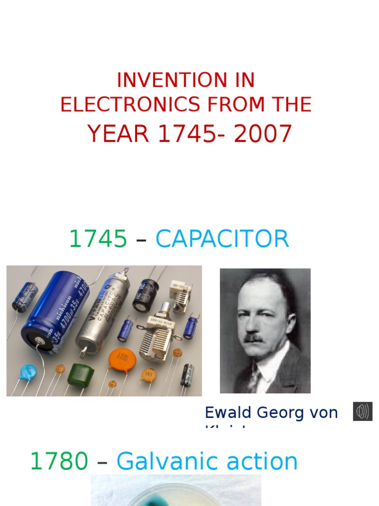 Invention in Electronics From The: YEAR 1745-2007 | PDF | Amplifier ...
