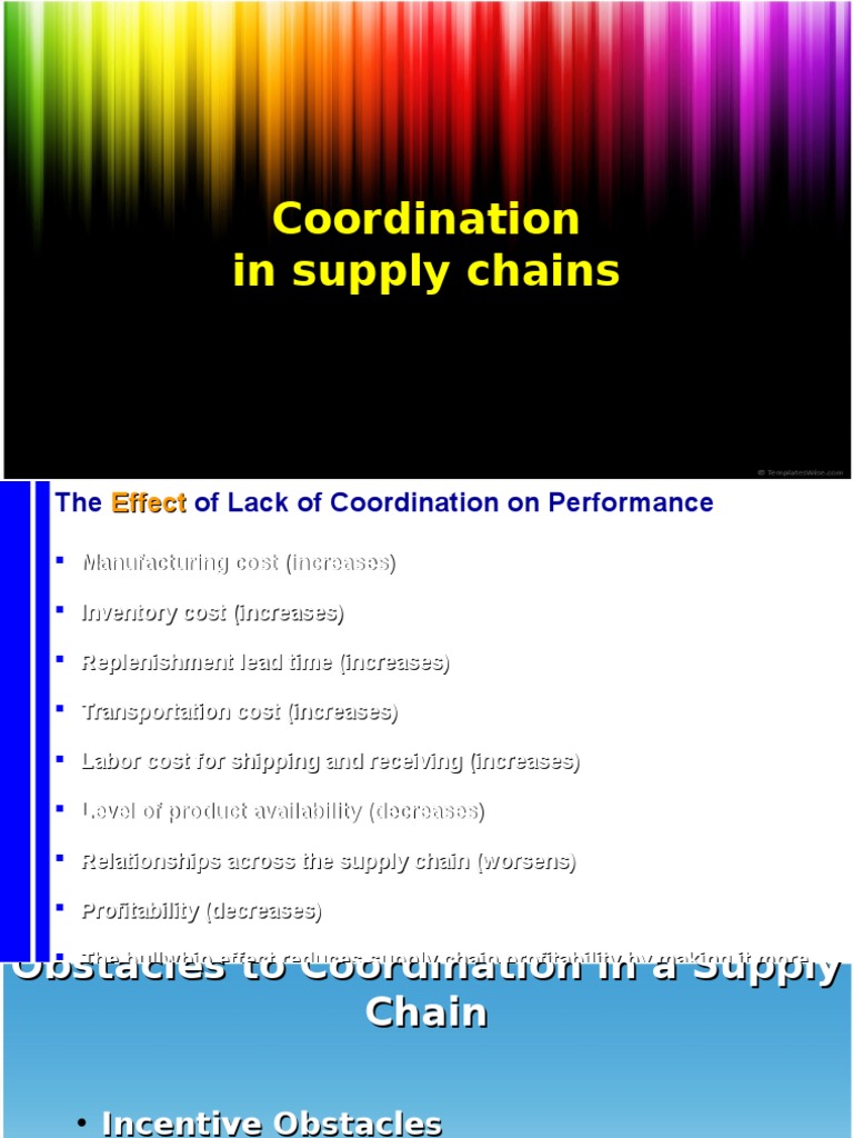 09 Supply Chain Coordination1 | PDF | Interdependence | Supply Chain