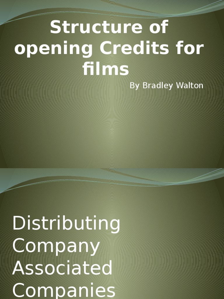 Structure of Opening Credits For Films | PDF