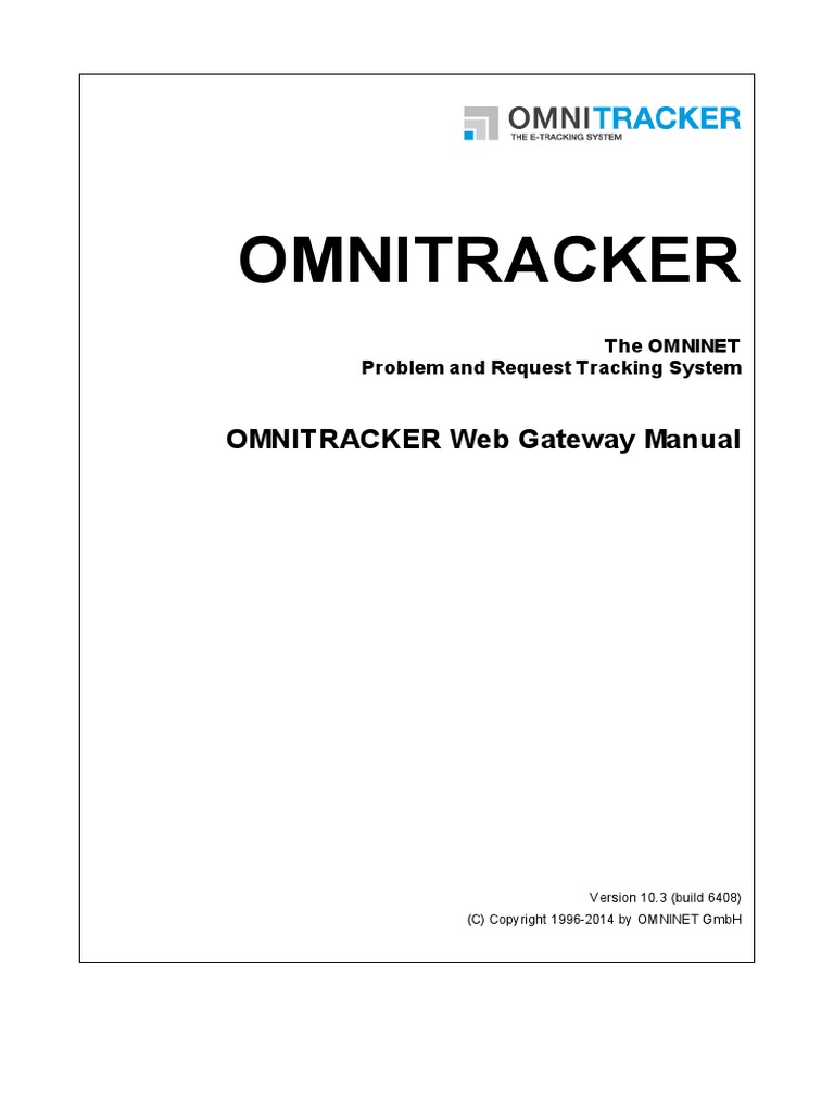 Omnitracker: OMNITRACKER Web Gateway Manual | PDF | World Wide Web ...