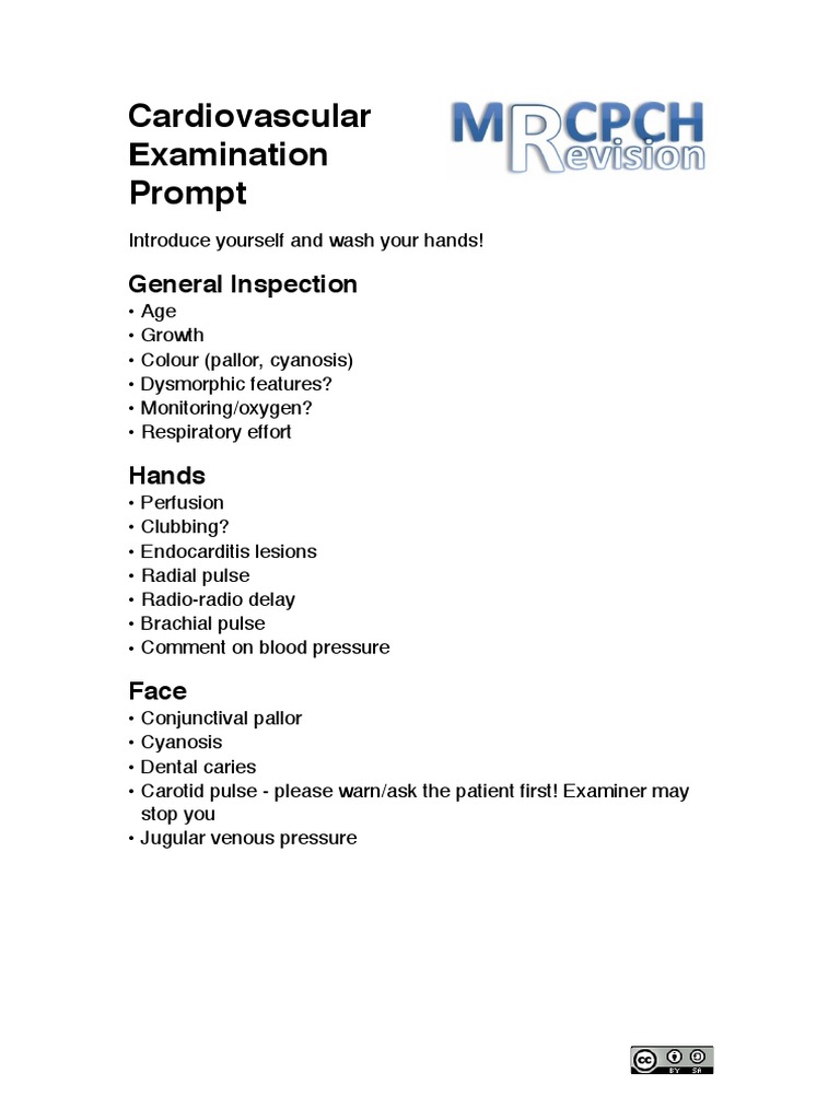 Cardiovascular Exam Guide for Students | PDF