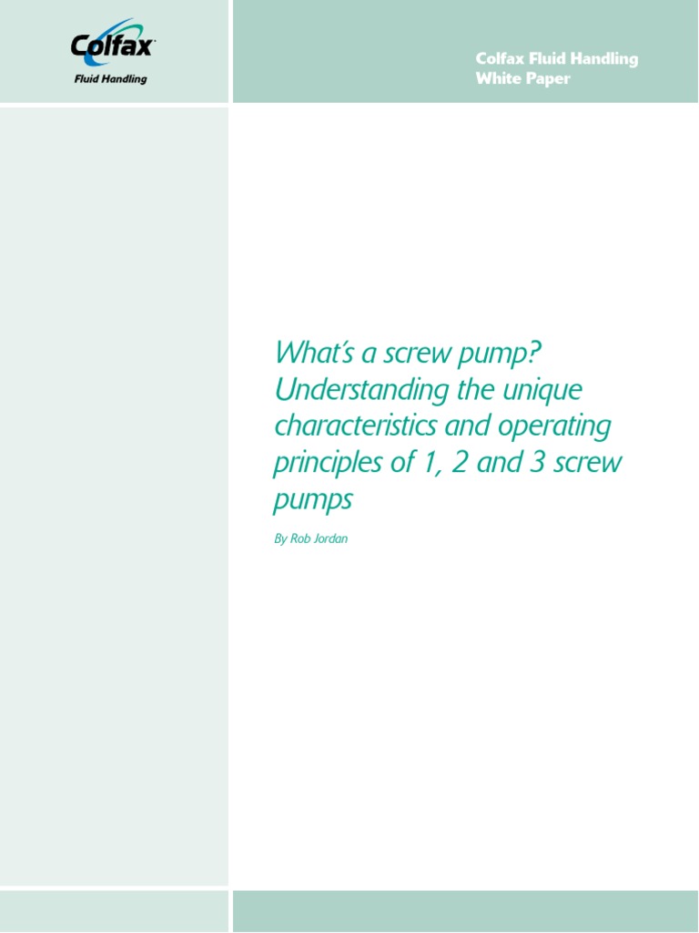 What's A Screw Pump? Understanding The Unique Characteristics and ...