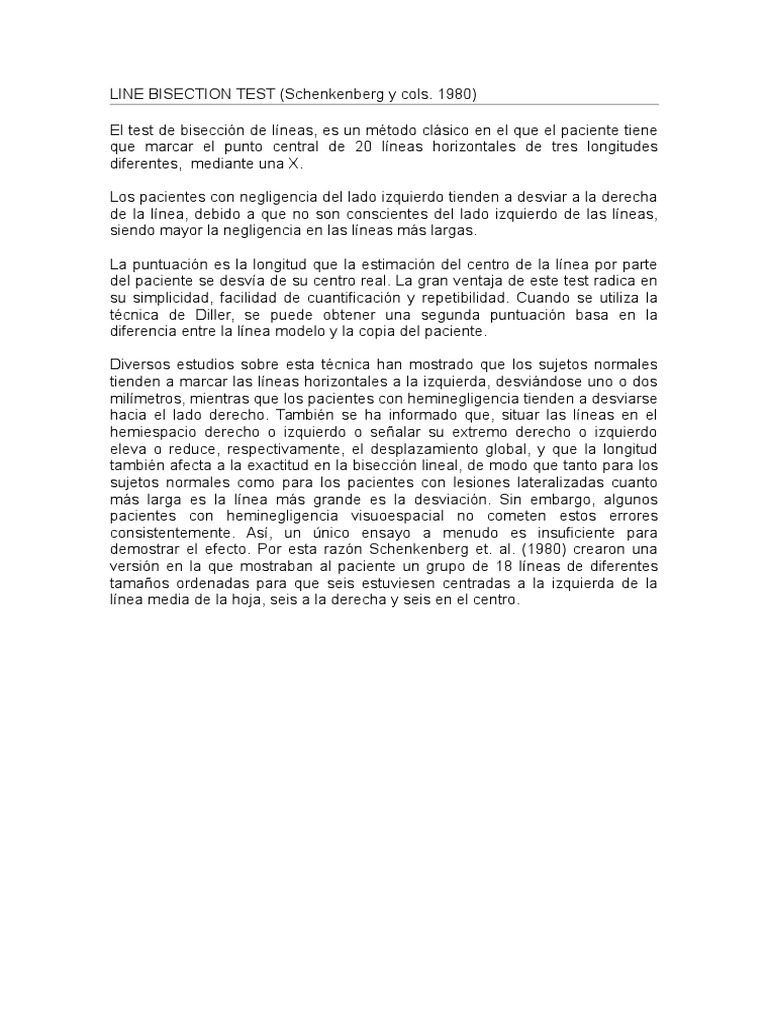 Line Bisection Test | PDF