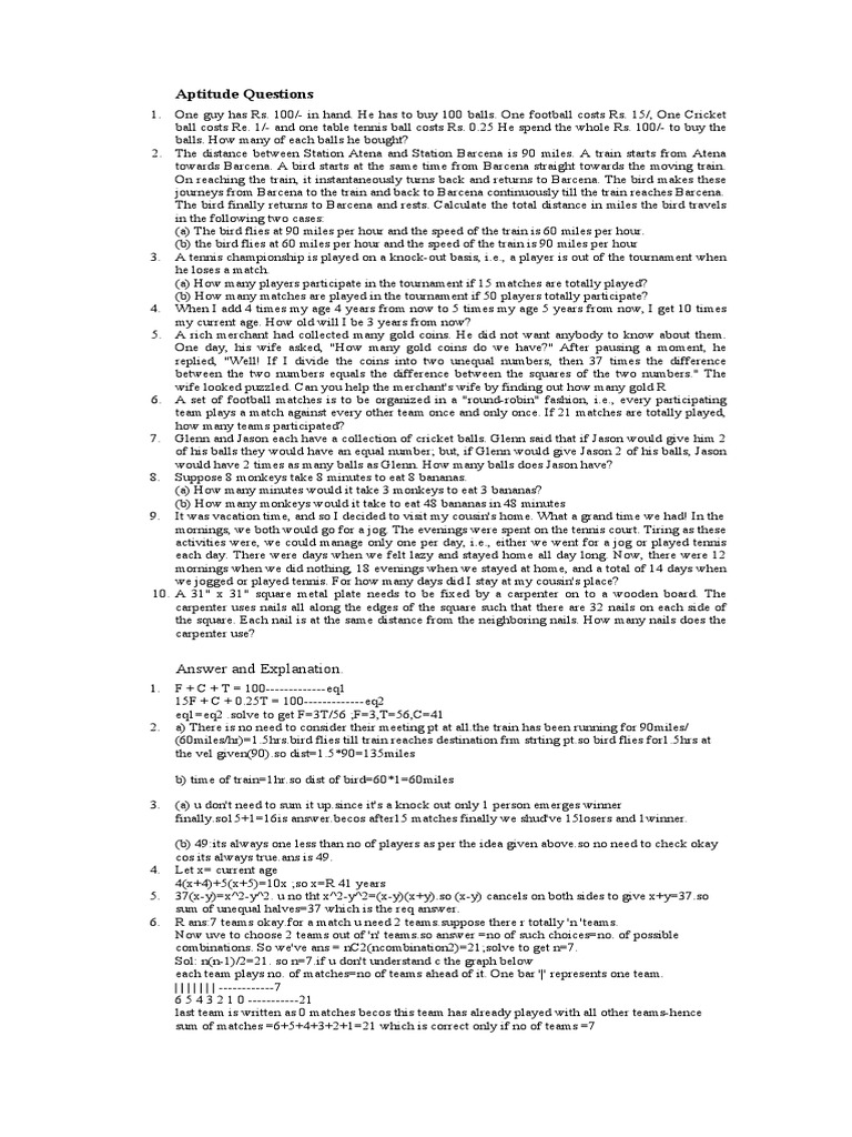 Aptitude Questions Answer And Explanation Pdf Pointer Computer Programming C 