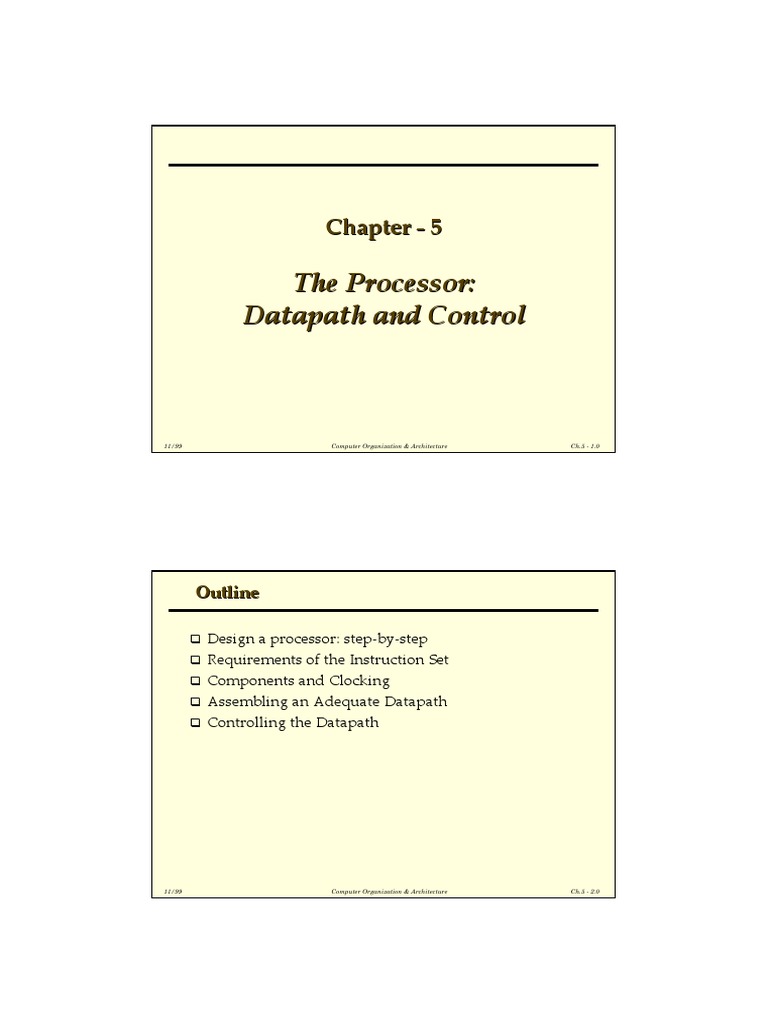 CENG 331 Course Slides Chapter 5 | PDF | Instruction Set | Areas Of Computer Science