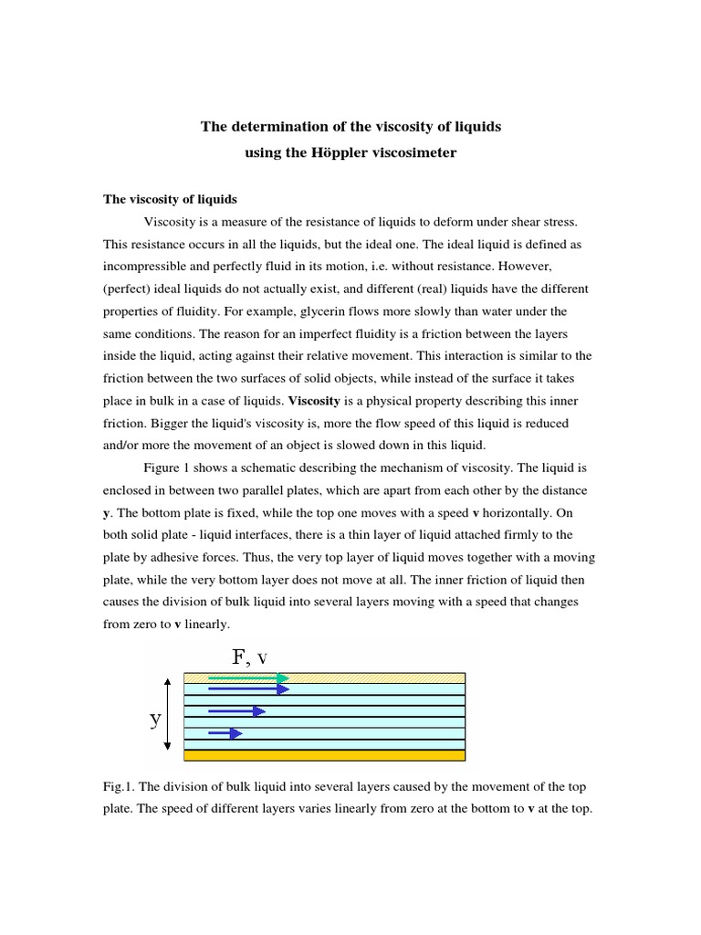 Determination of Viscosity Using the Höppler Viscosimeter: A Guide to ...