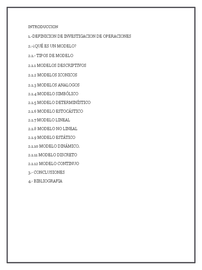 Modelos de Investigacion Operativa | PDF | La investigación de ...