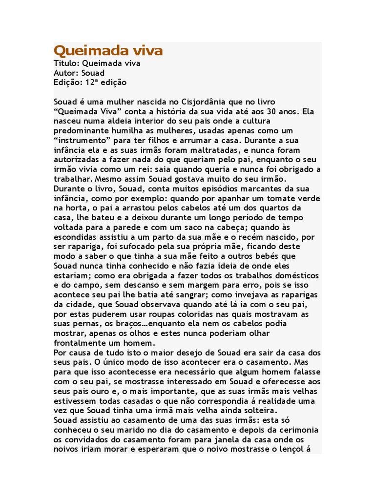 Queimada Viva | PDF | Casamento | Tempo