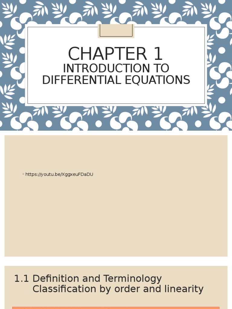 Notes 1.1 Differential Equation | PDF | Ordinary Differential Equation ...