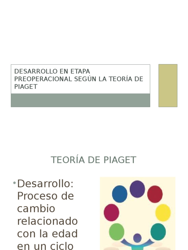 Preoperacional Según Piaget