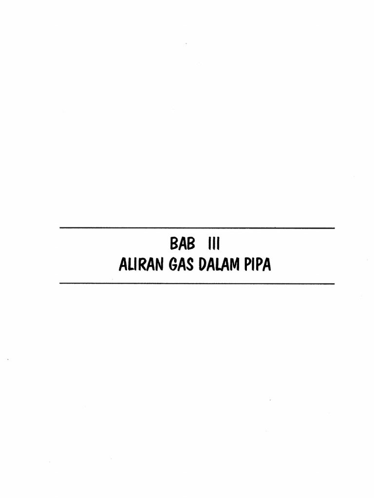 Bab 03 Aliran Gas Dalam Pipa PDF | PDF