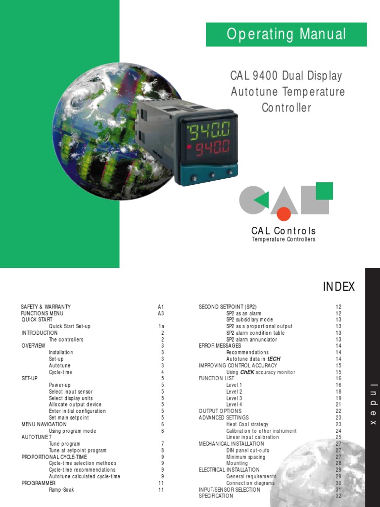 Cal 9400 Manual | PDF