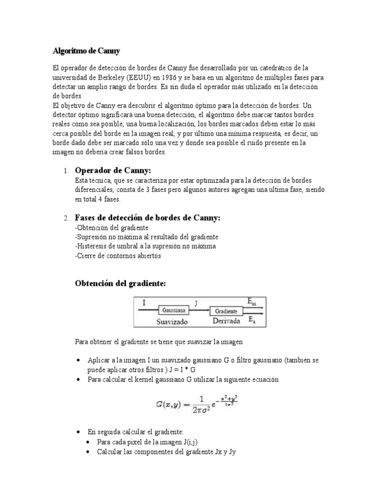 Filtro de Canny | PDF | Algoritmos | Matemáticas Aplicadas
