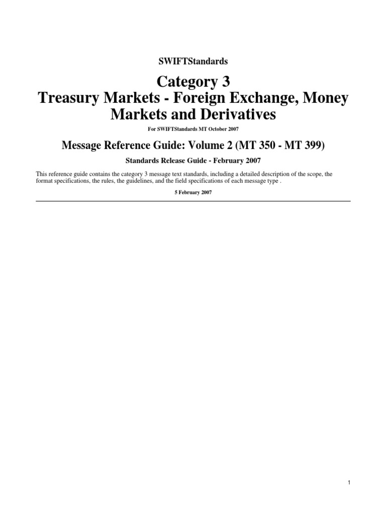 SWIFT Messages | PDF | Interest Rate Swap | Foreign Exchange Market