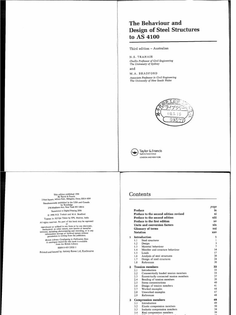 The Behaviour and Design of Steel Structures To As 4100 | PDF