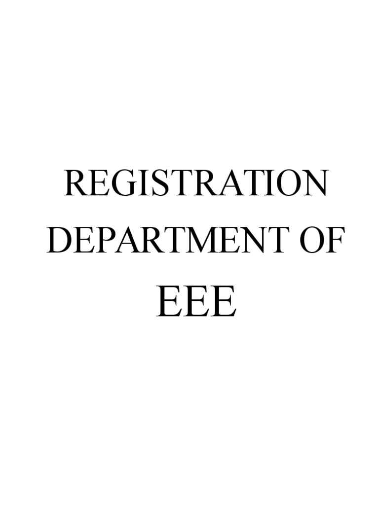 Registration Department of | PDF