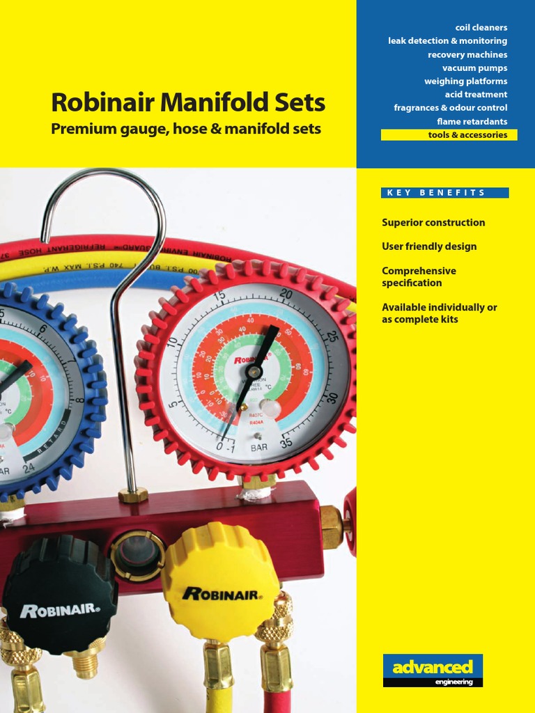 Robinair Manifolds and Gauges PDF | PDF | Mechanical Engineering | Science