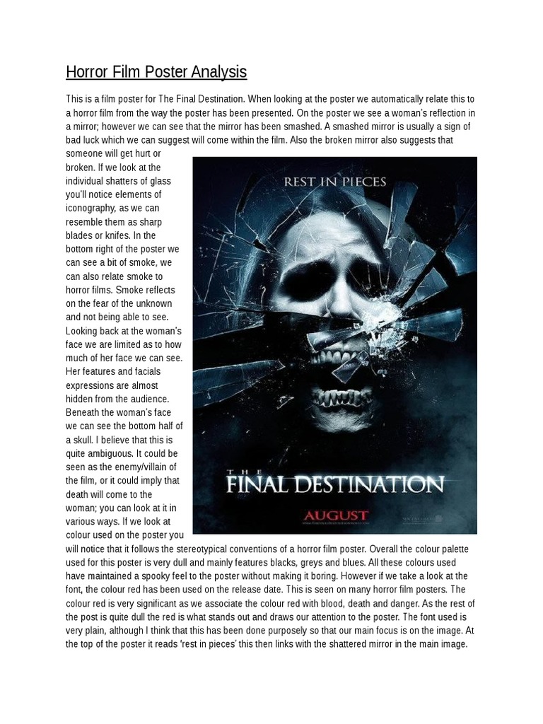 Horror Film Poster Analysis | PDF