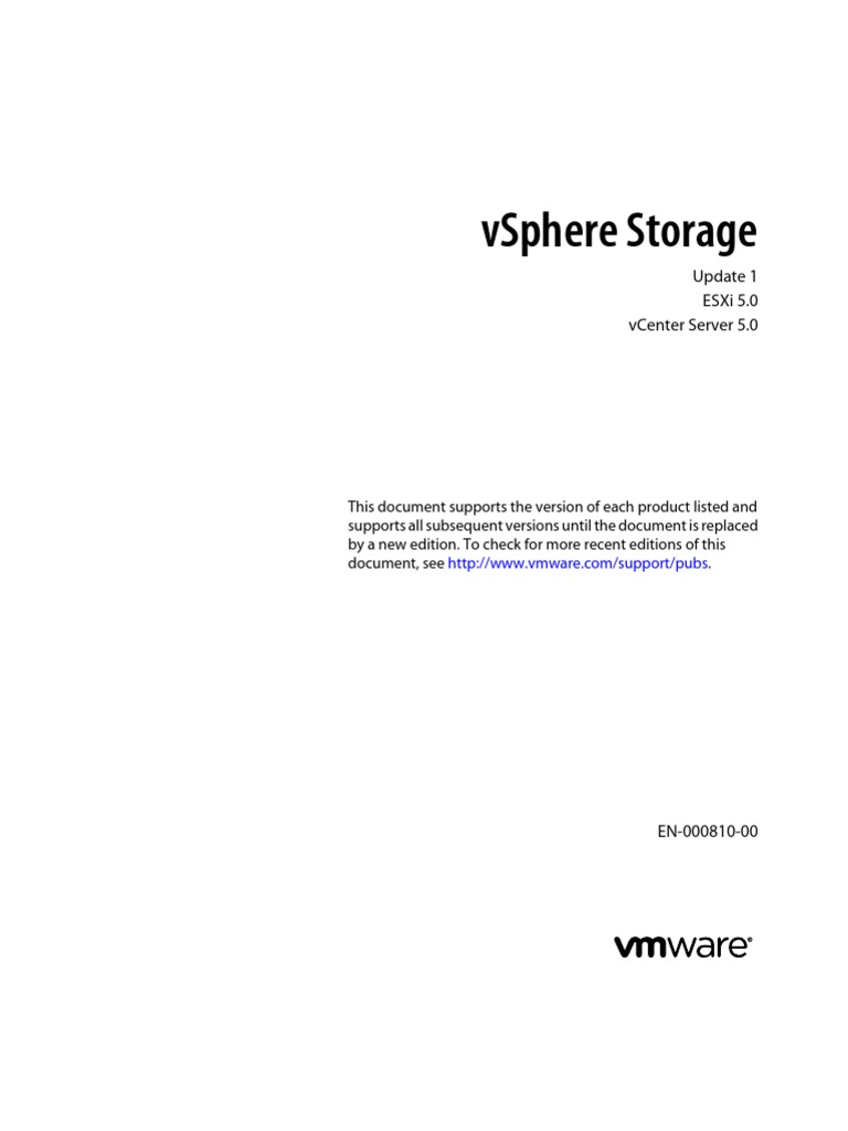 Vsphere Storage Guide | PDF | Computer Networking | Digital Technology