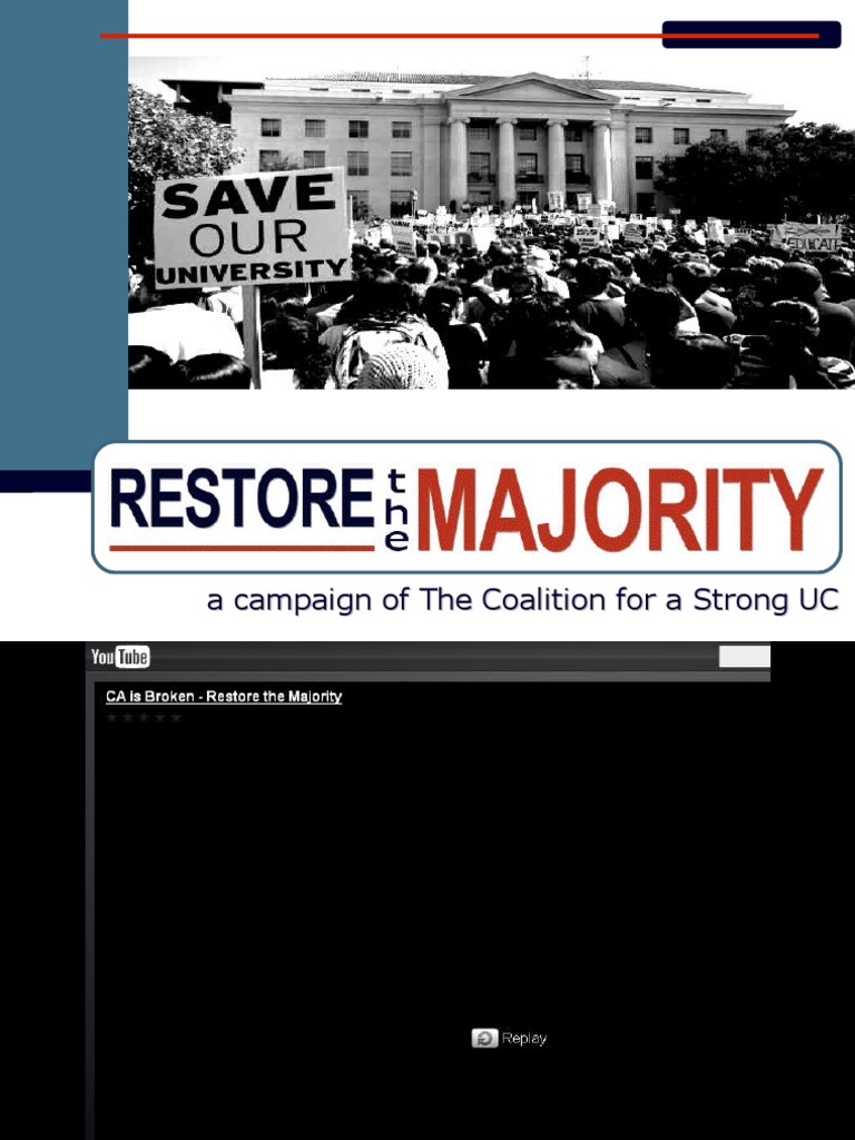 A Campaign of The Coalition For A Strong UC | PDF | Supermajority ...