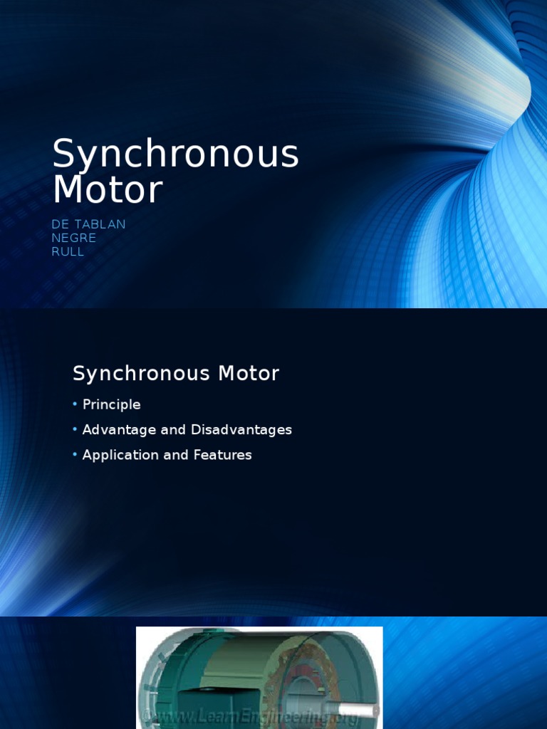 Synchronous Motor | PDF | Magnetism | Engines